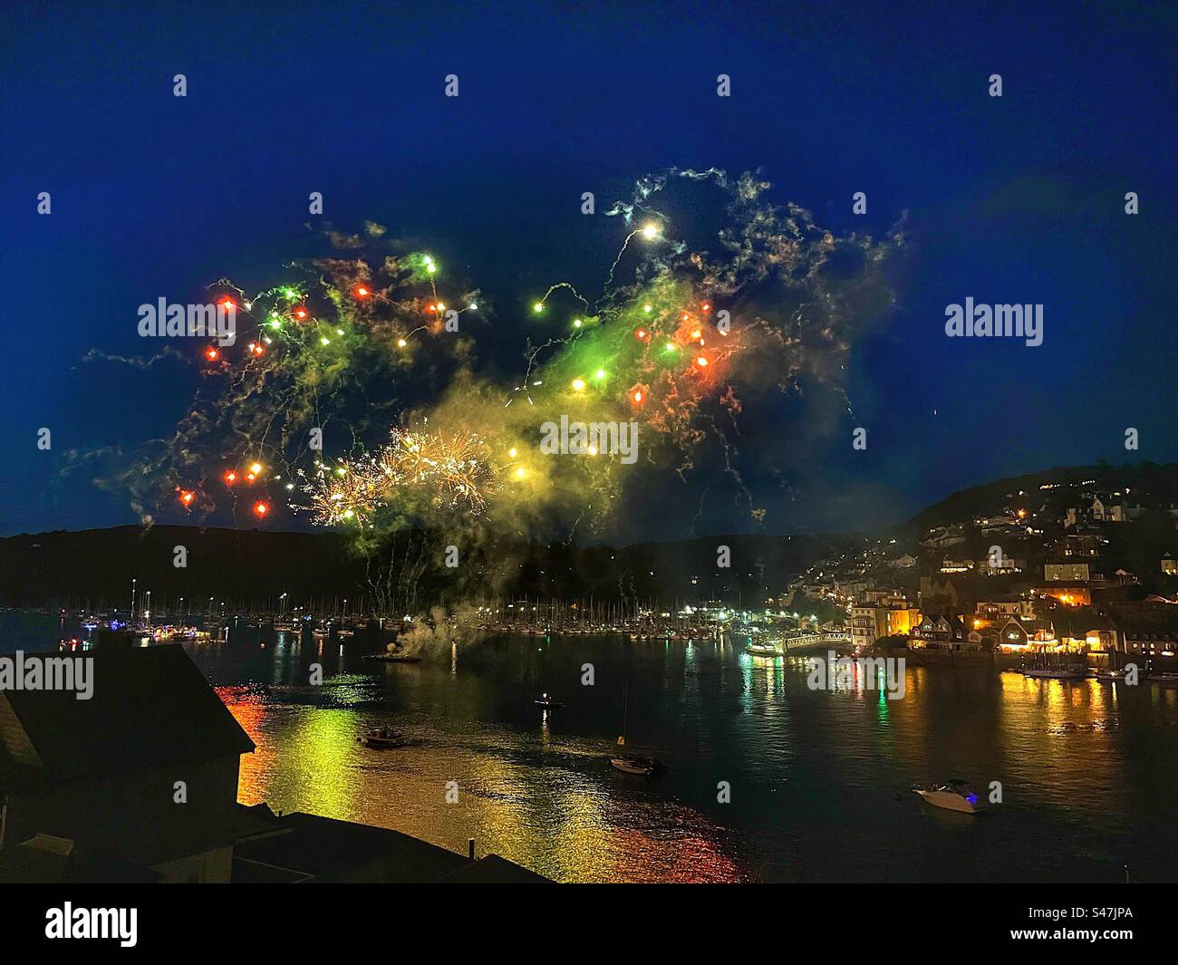 Dartmouth Regatta Fireworks Stock Photo - Alamy