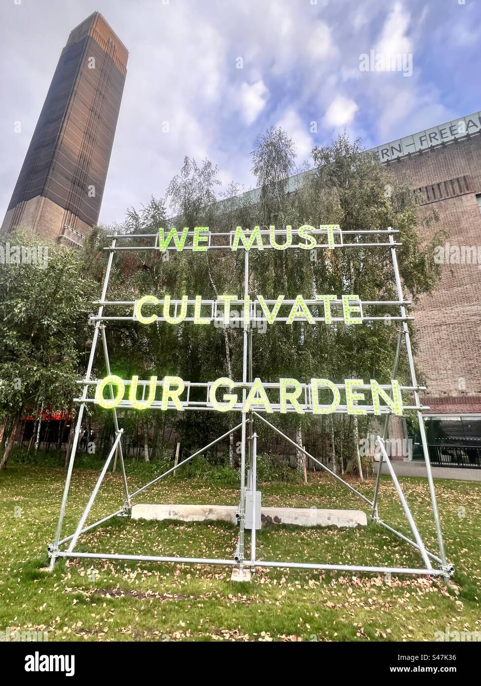 Tate Modern London “We Must Cultivate Our Garden” installation Stock ...
