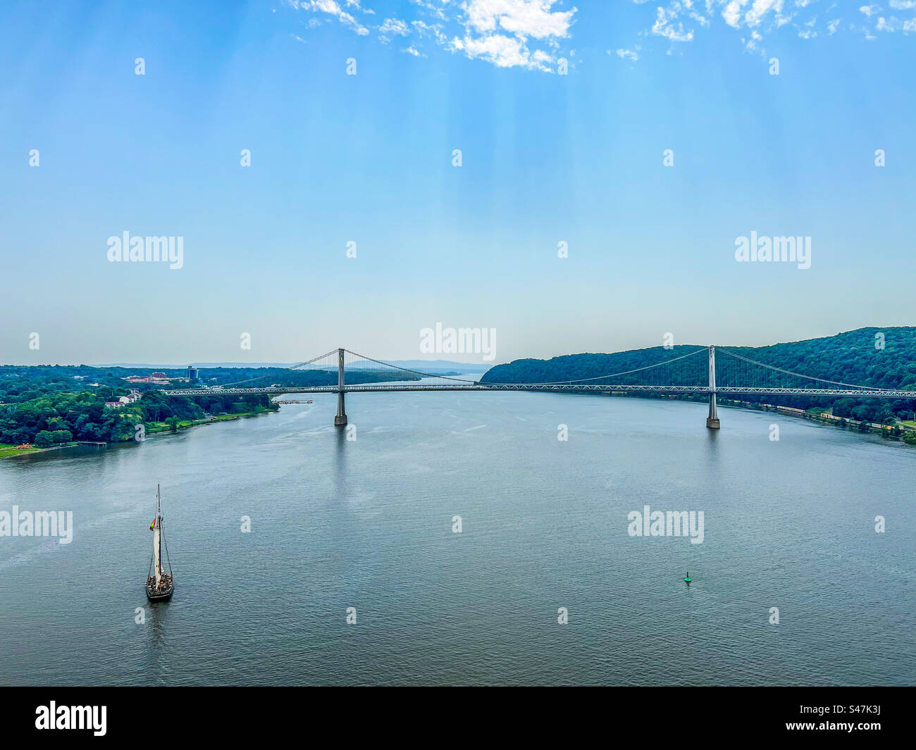 The Hudson River as seen from The Walkway Over The Hudson between ...