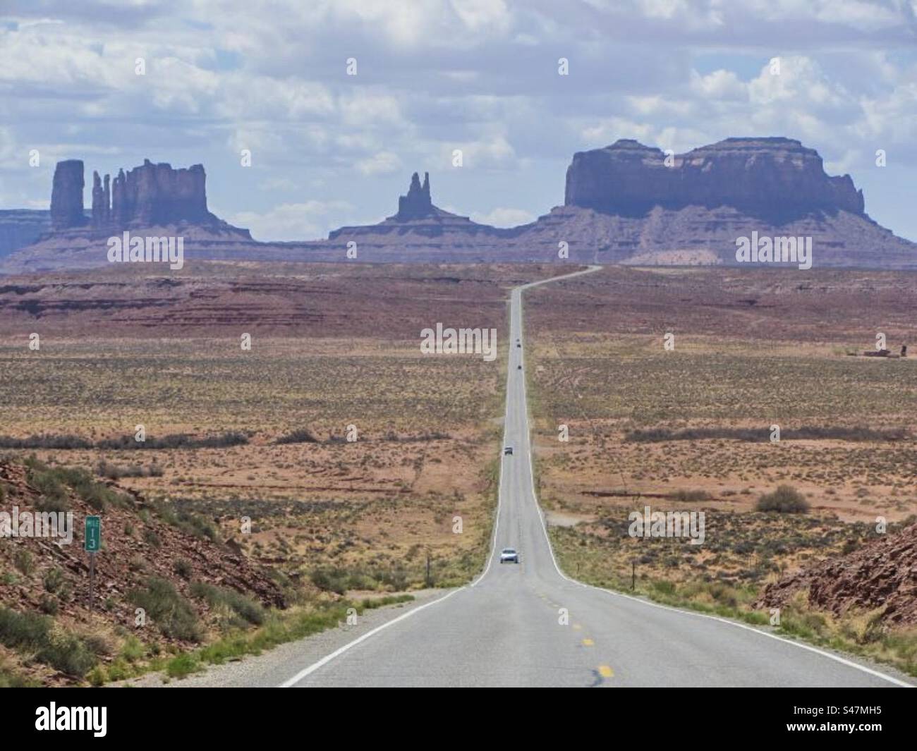 Driving through Monument Valley Stock Photo - Alamy