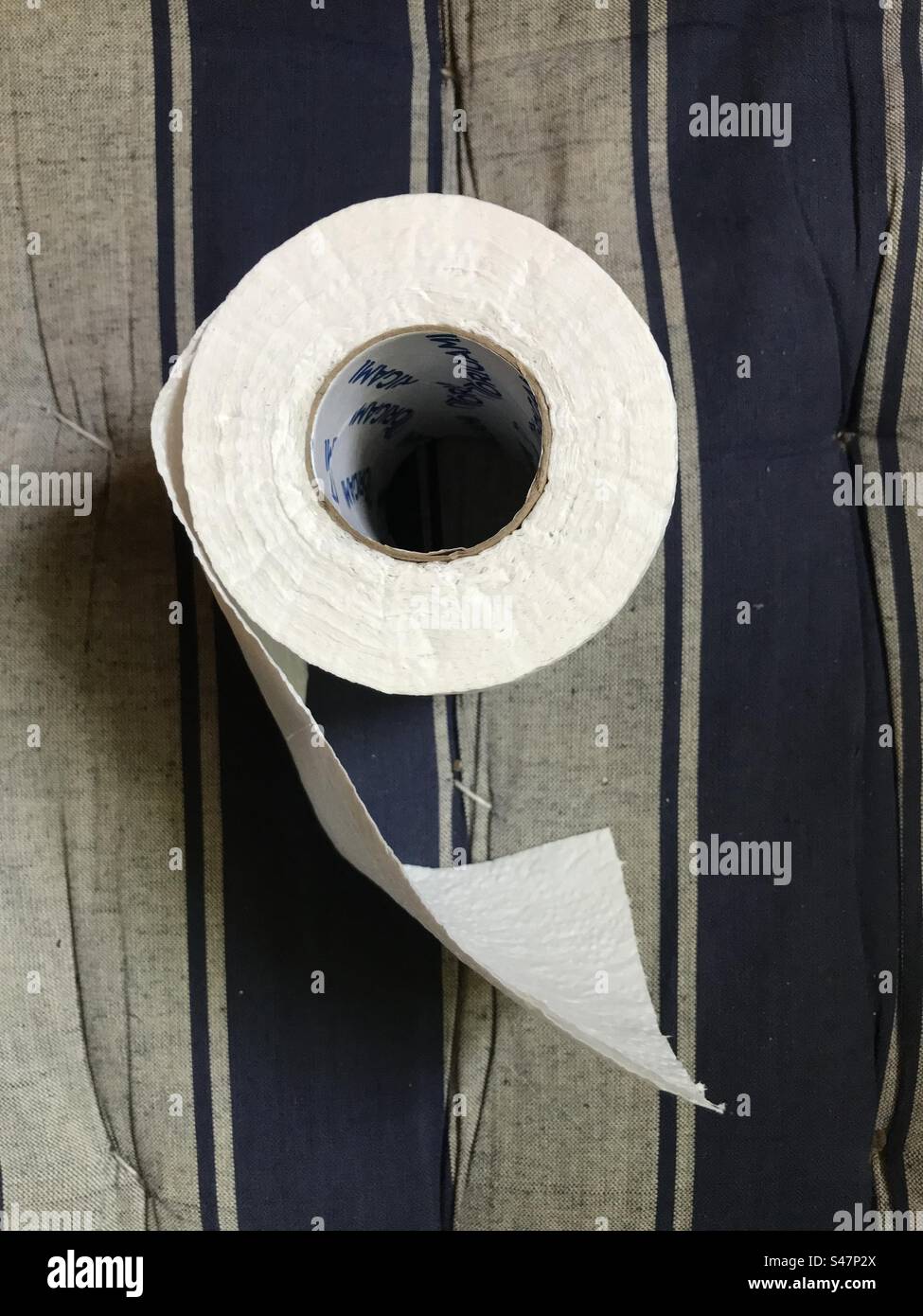 Toilet paper roll top view Stock Photo - Alamy