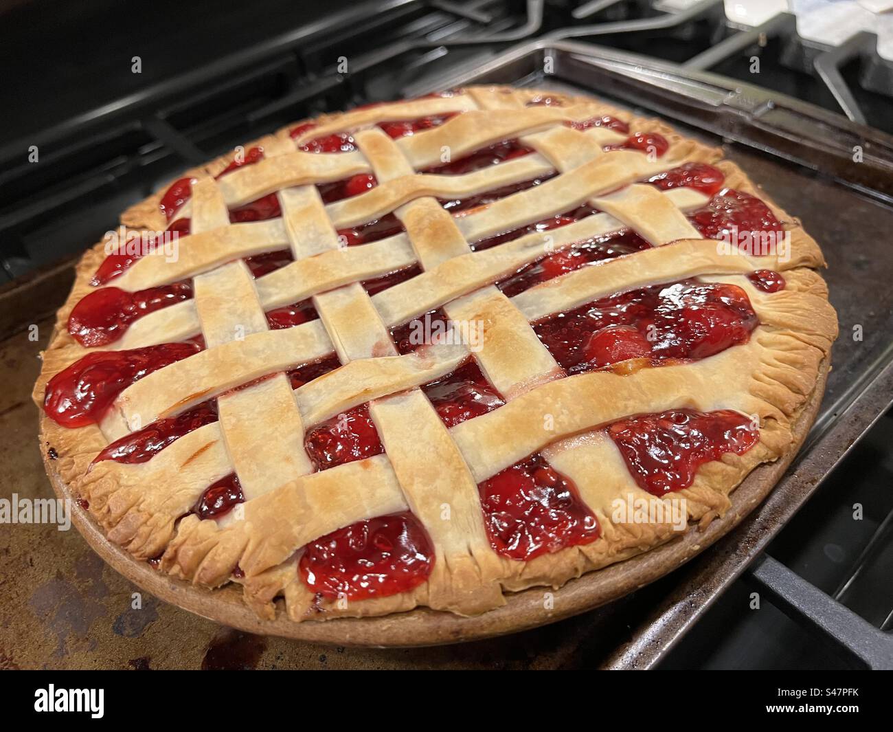 Cherry pie top hi-res stock photography and images - Alamy
