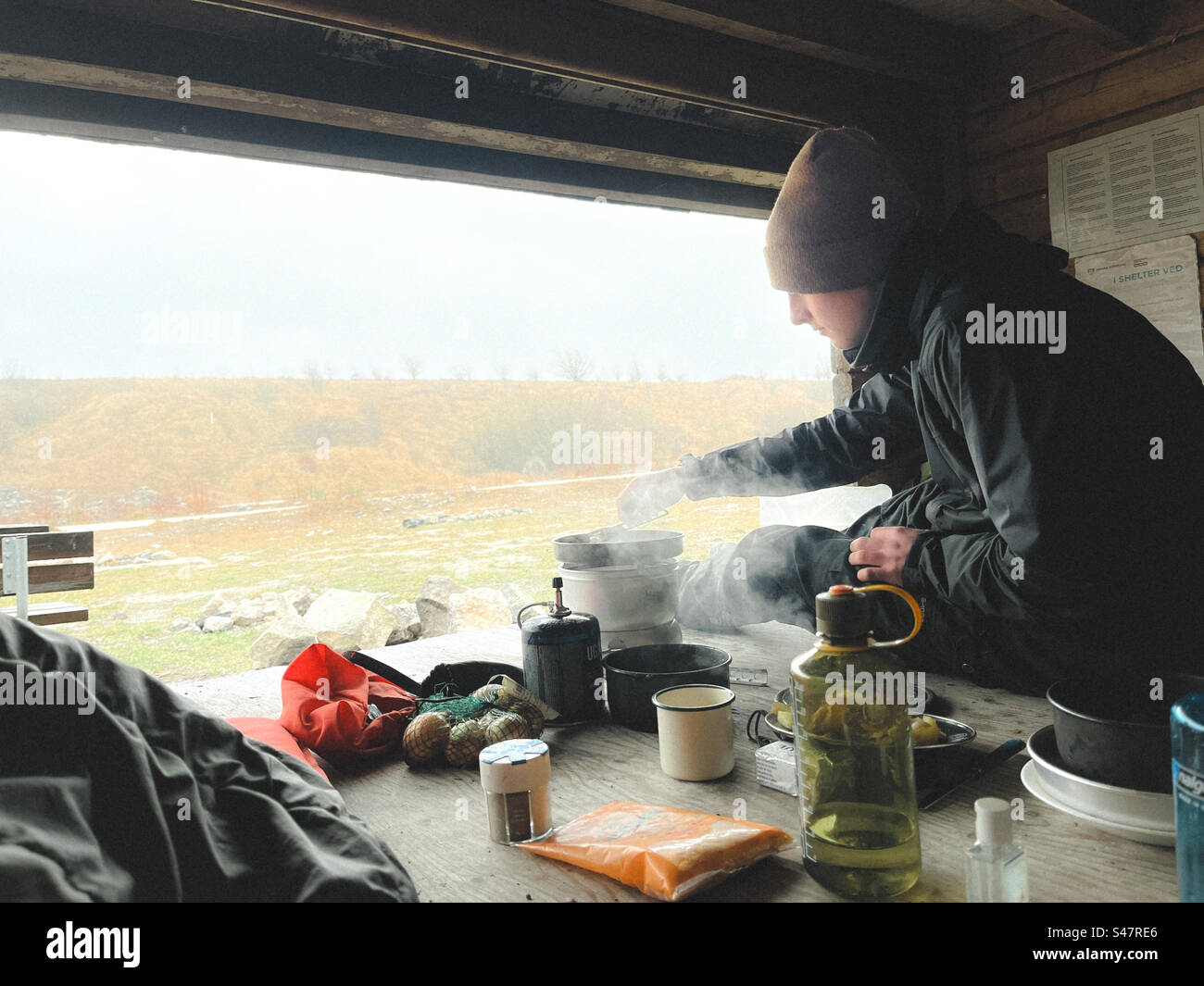 Nature Camping With Trangia Cooking Stock Photo Alamy