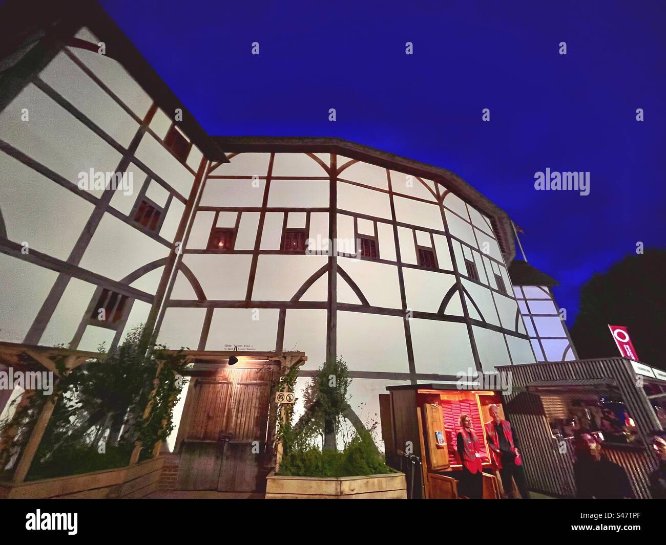 Perspective of the Globe Theatre in London - home of Shakespeare. The ...