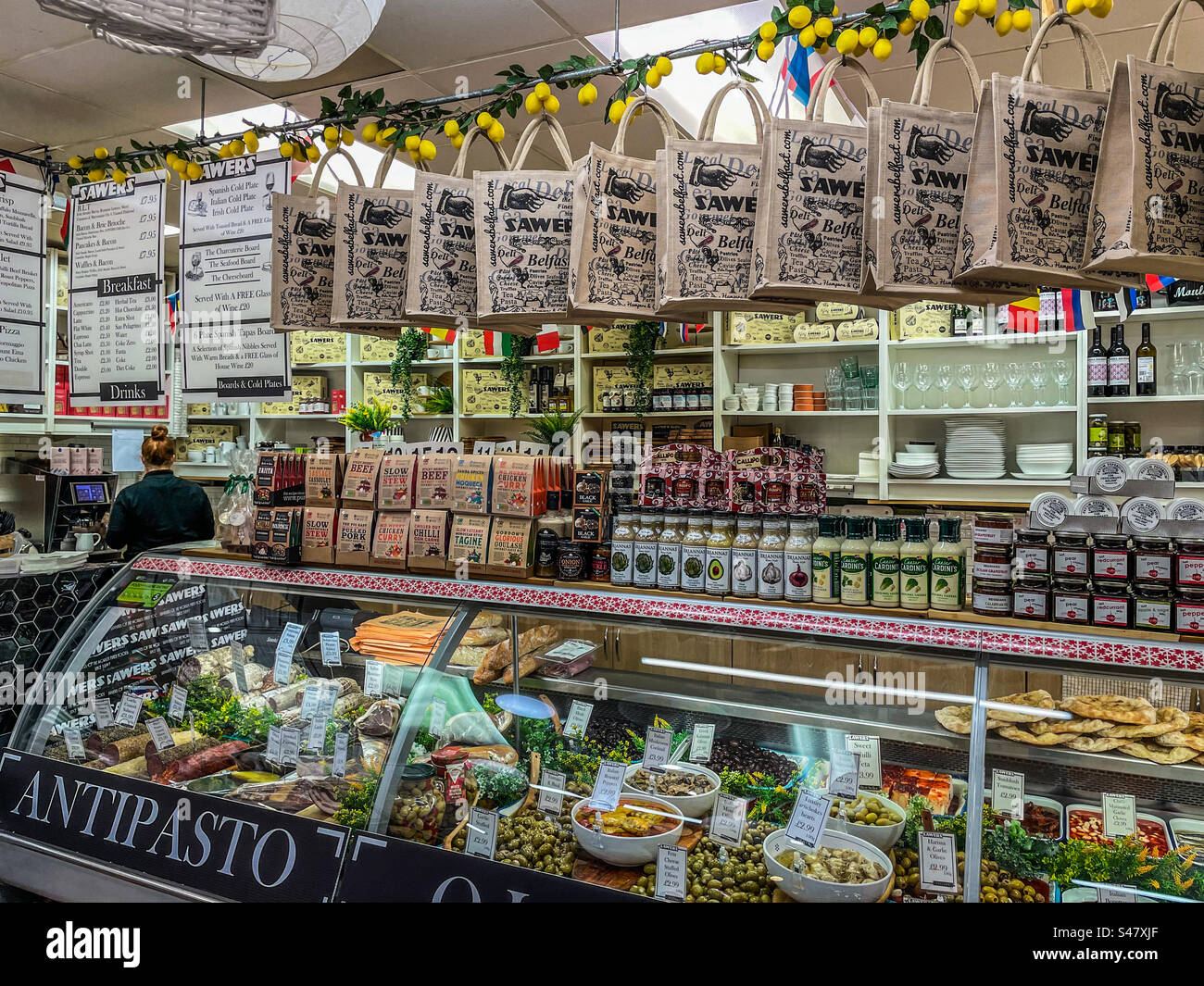 Sawers deli, Belfast Stock Photo - Alamy