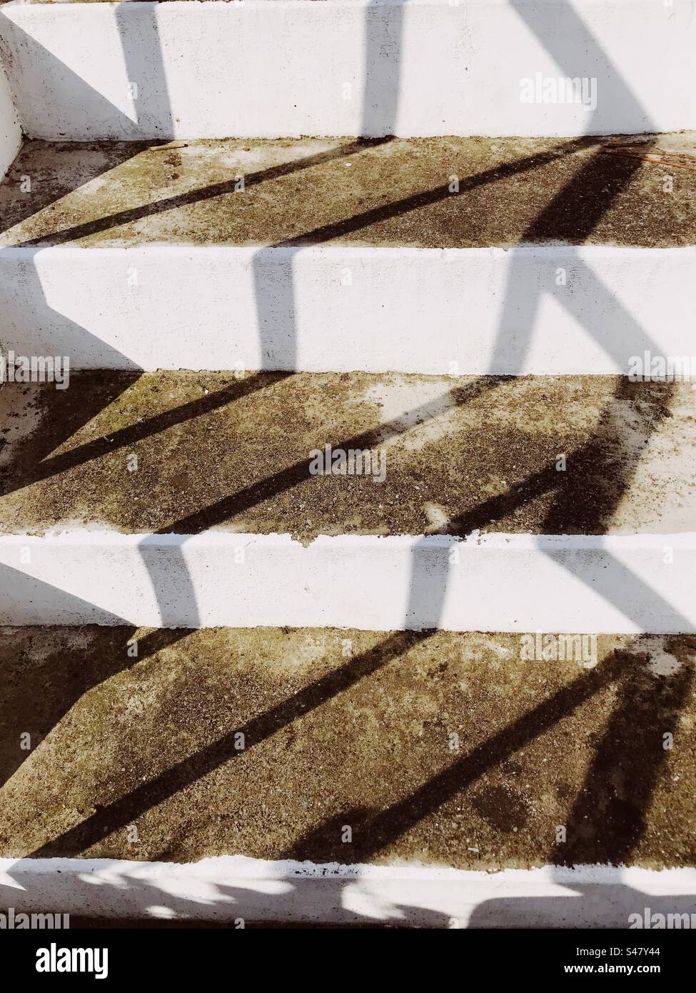 Shadow pattern on a staircase Stock Photo - Alamy