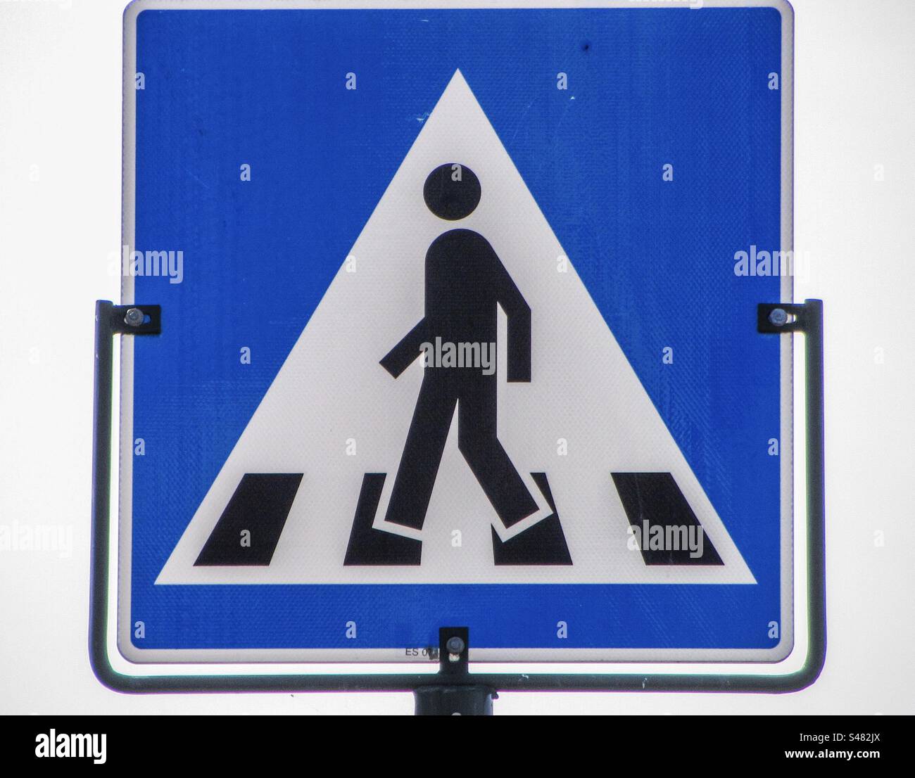 Pedestrian Crossing Sign in Norway Stock Photo - Alamy