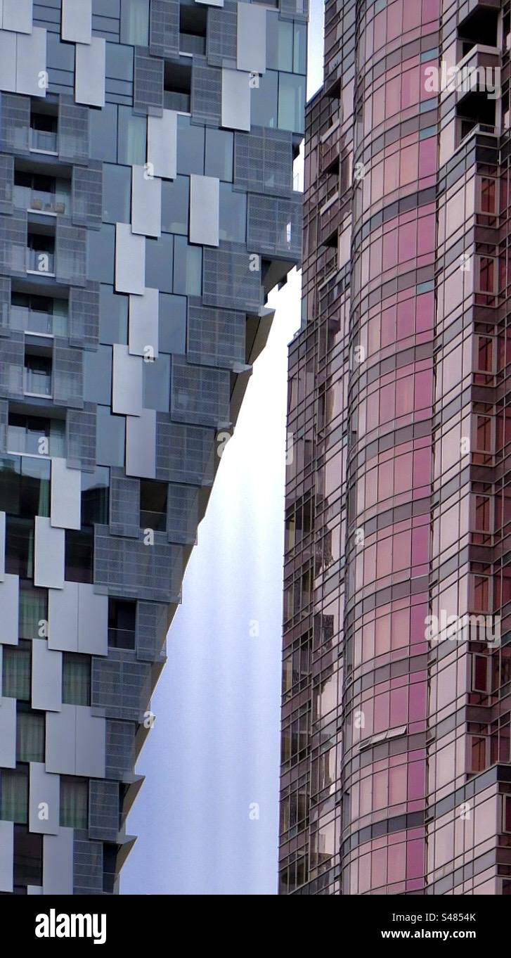 Two apartment buildings in Vancouver, Canada appear to bend towards ...