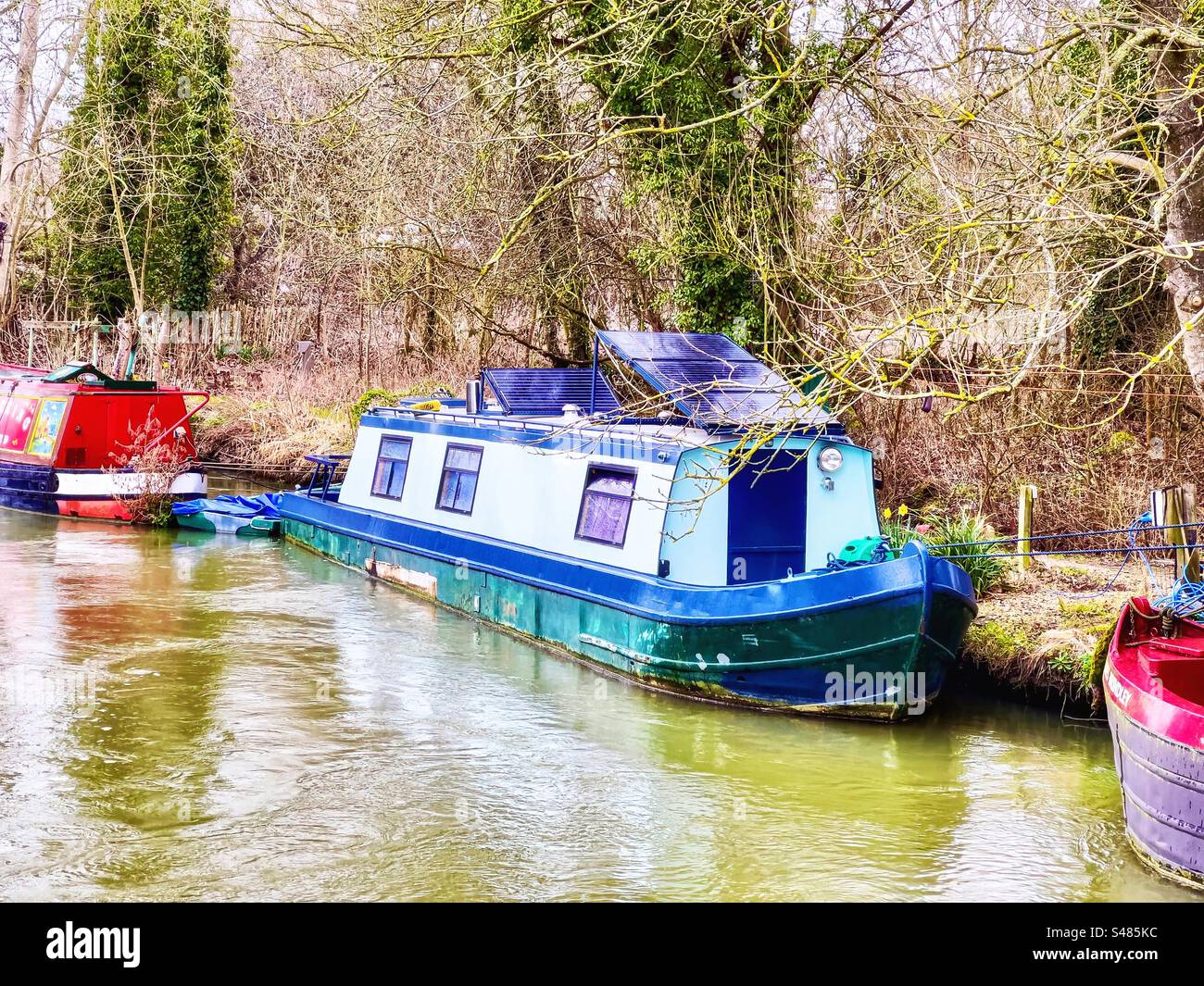 Residential barrow boats Stock Photo - Alamy