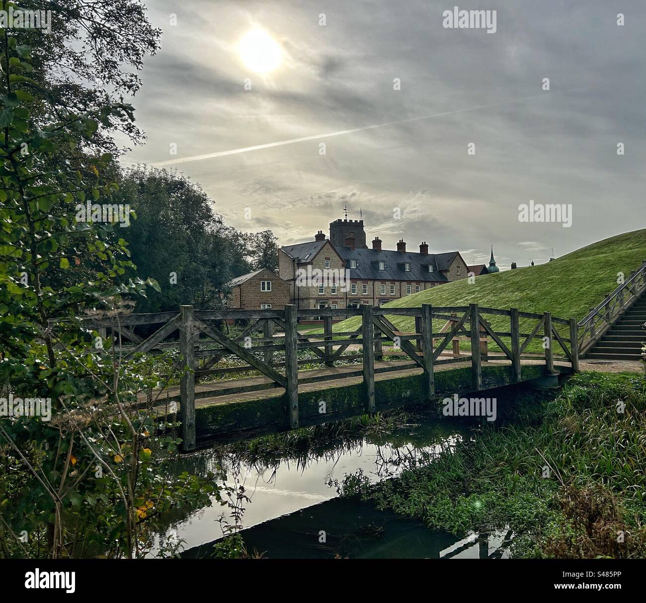 Bridge over a river in Towcester Stock Photo - Alamy