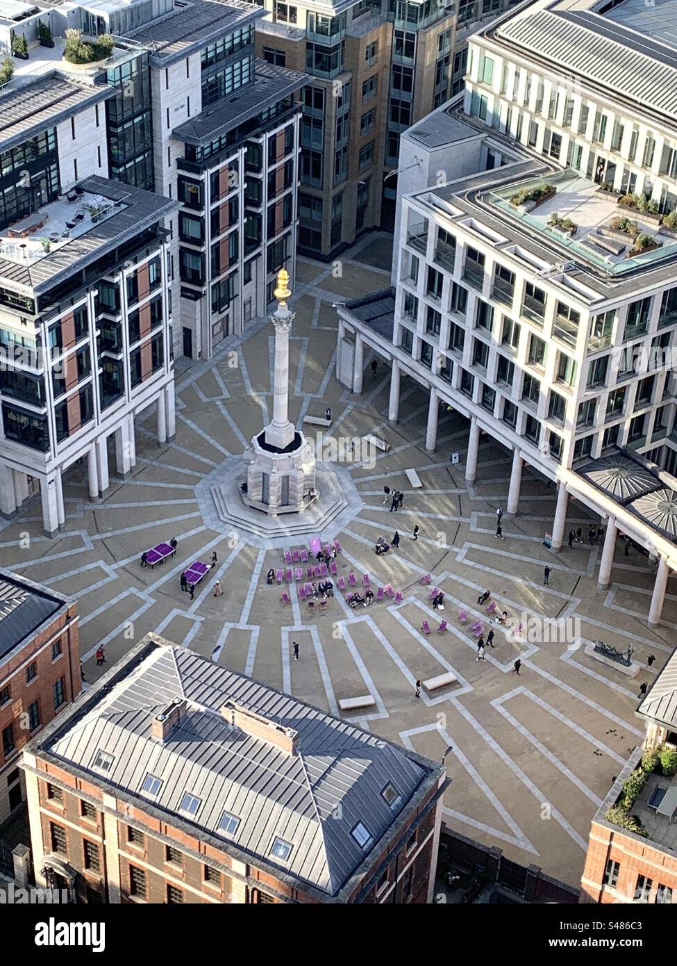 View of paternoster square from St Paul’s cathedral london Stock Photo ...