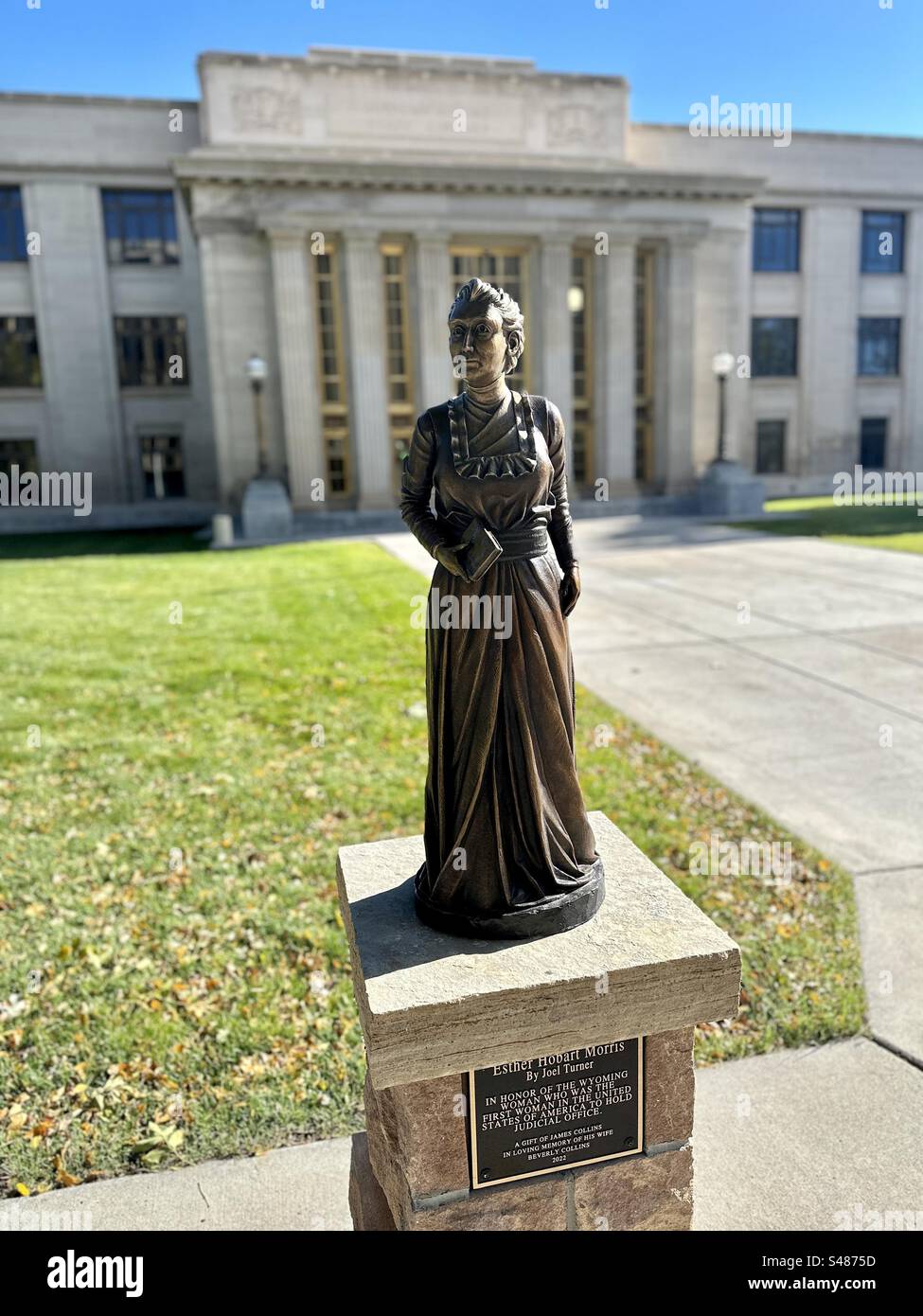 Statue of Esther Hobart Morris. First woman in the USA and modern world ...