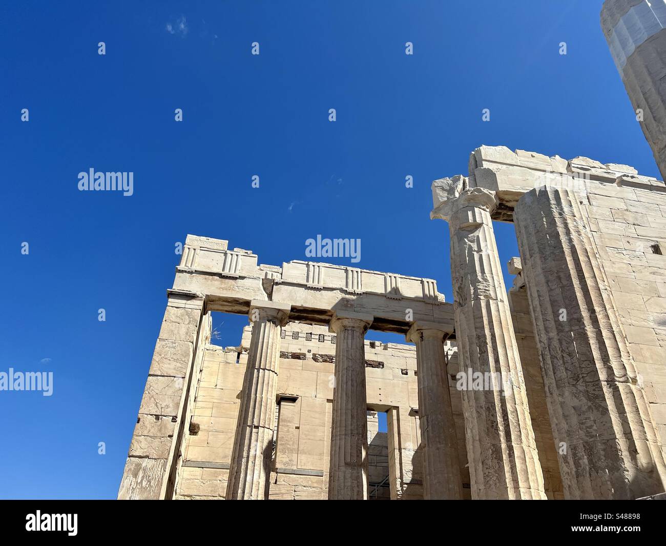 Propylaia is the monumental ceremonial gateway to the Acropolis of ...