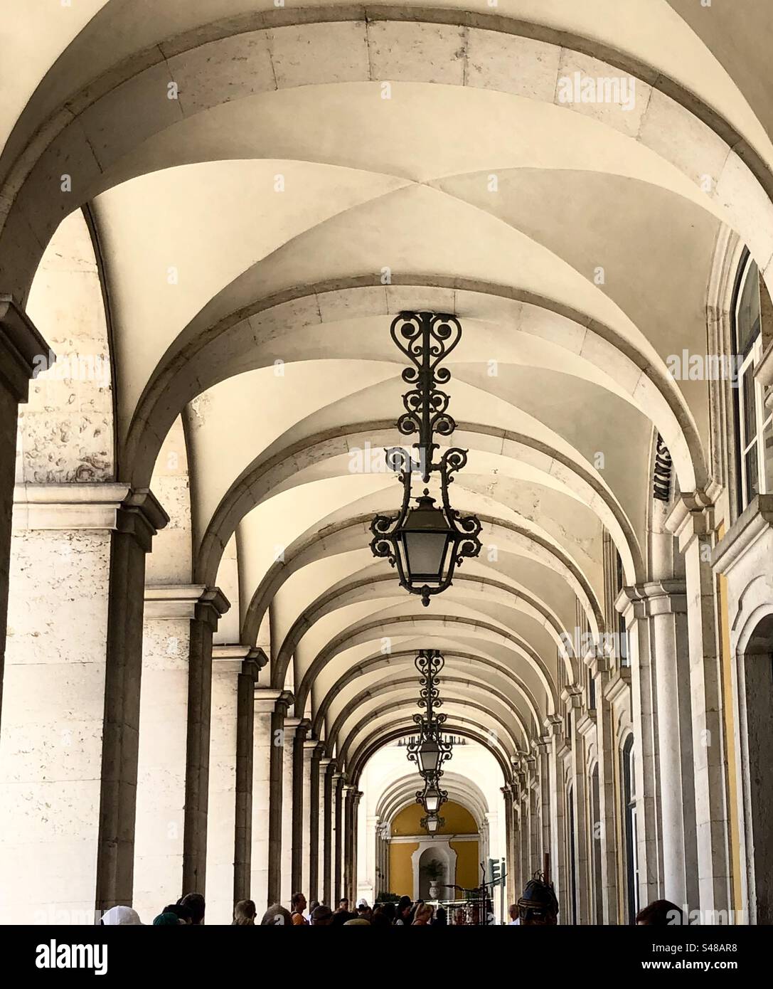 Long pillars alined in frame Stock Photo - Alamy