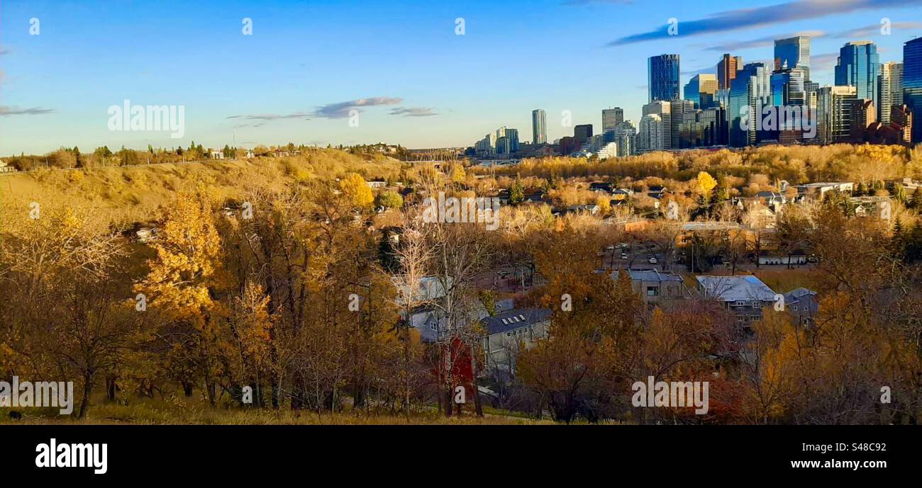 Downtown Calgary, Alberta, autumn, colours, fall, seasons Stock Photo ...