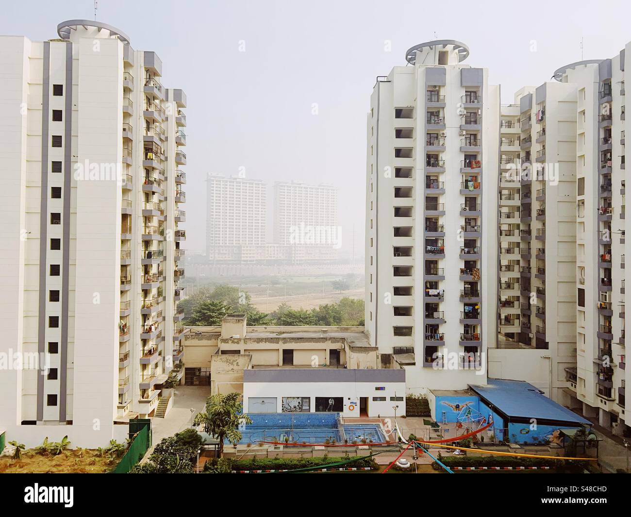 High rise buildings in Greater Noida in North India Stock Photo - Alamy