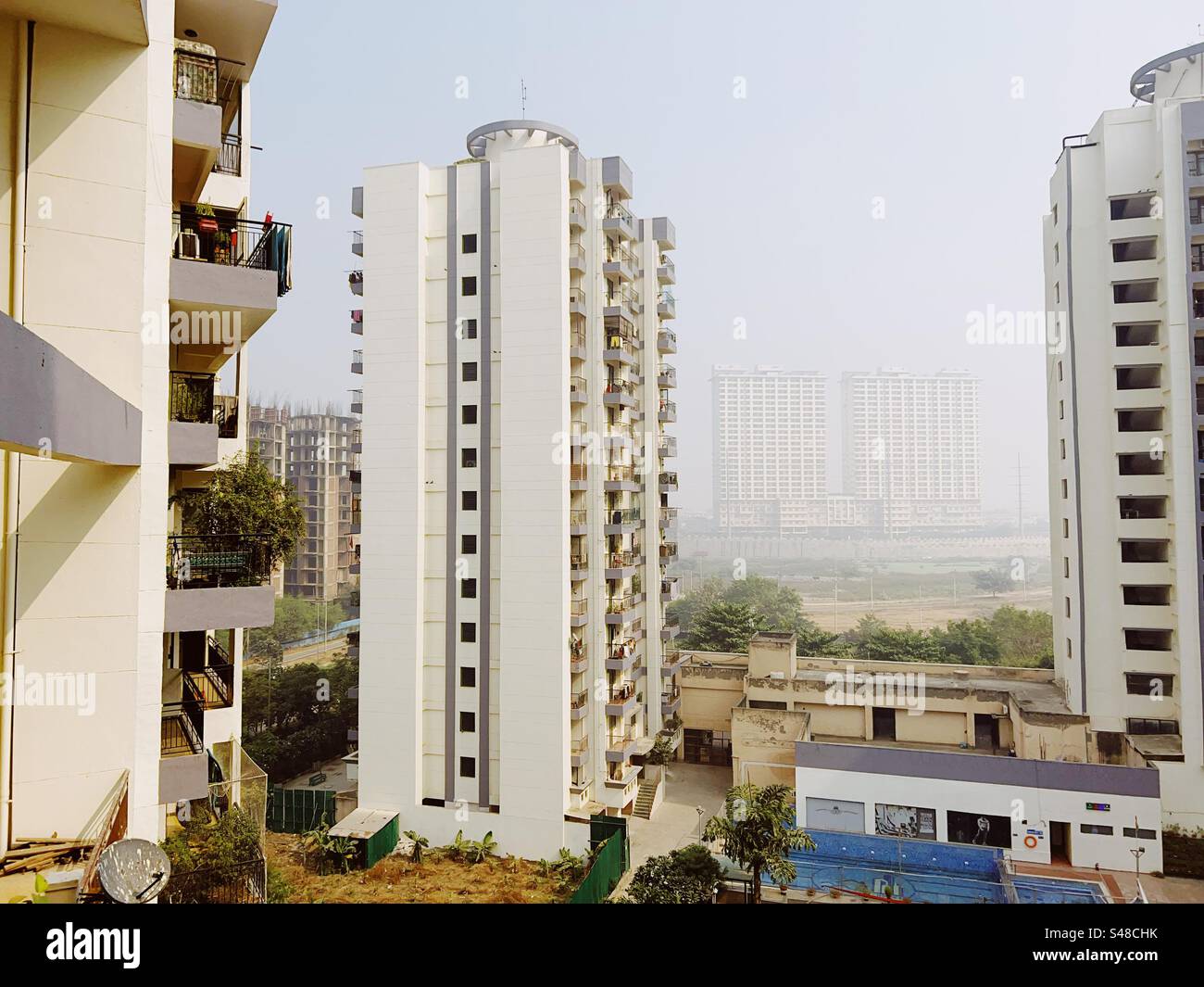 High rise buildings in Greater Noida in North India Stock Photo - Alamy