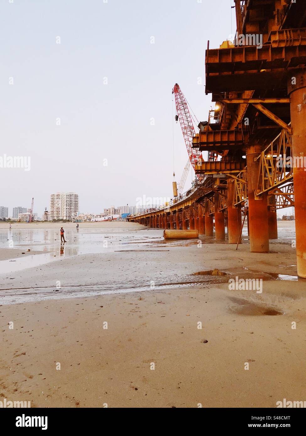 Construction on a beach hi-res stock photography and images - Alamy