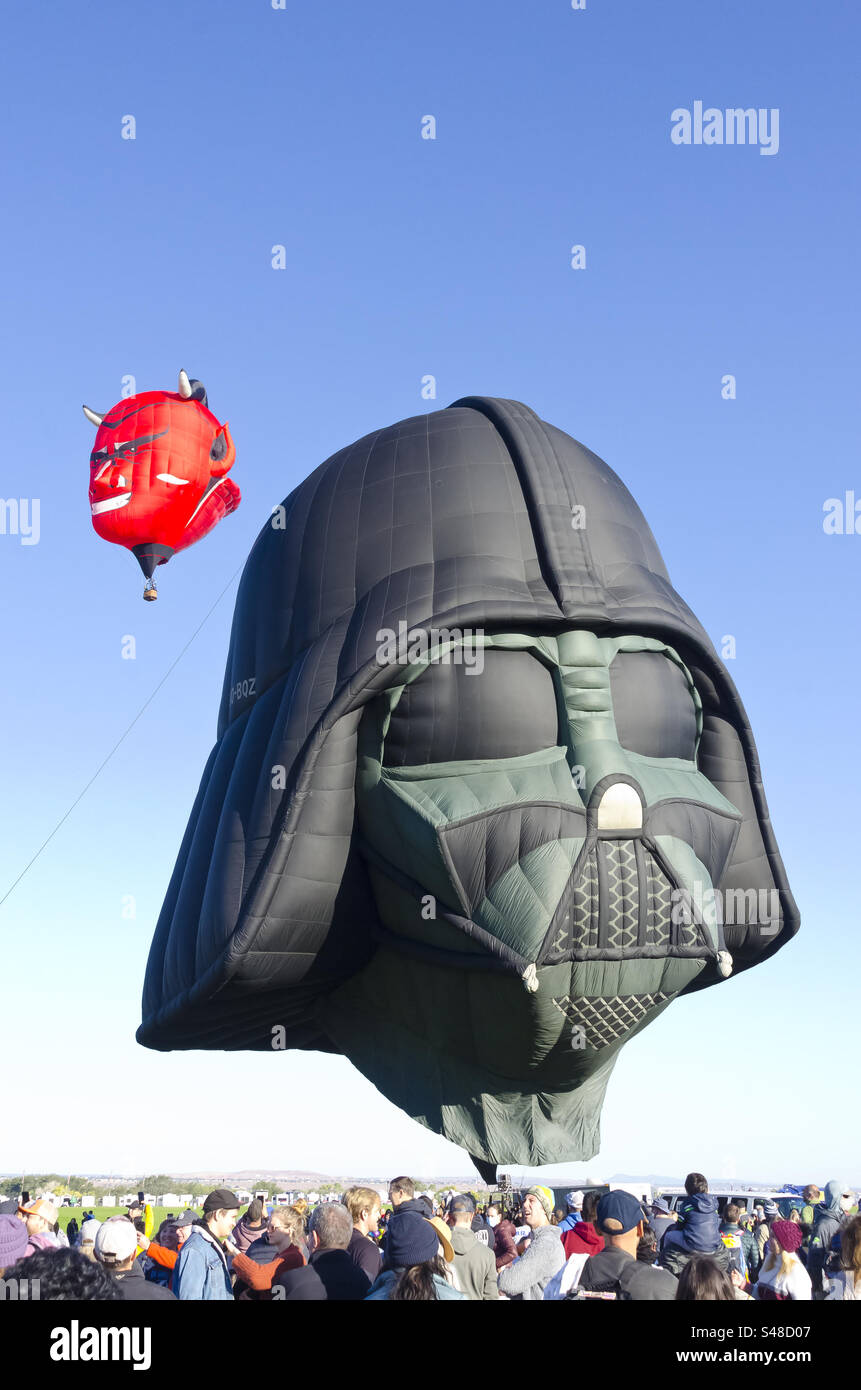 Darth Vadar, hot air balloon in Albuquerque, New Mexico with the devil ...