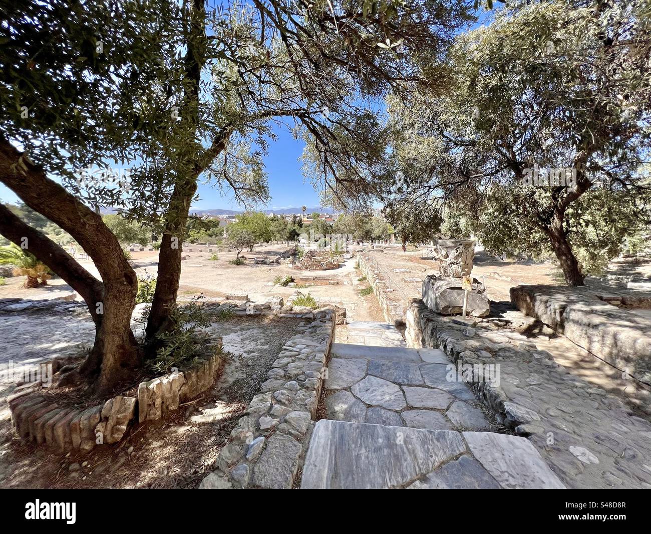 Pathway in the Ancient Agora of Athens Stock Photo - Alamy
