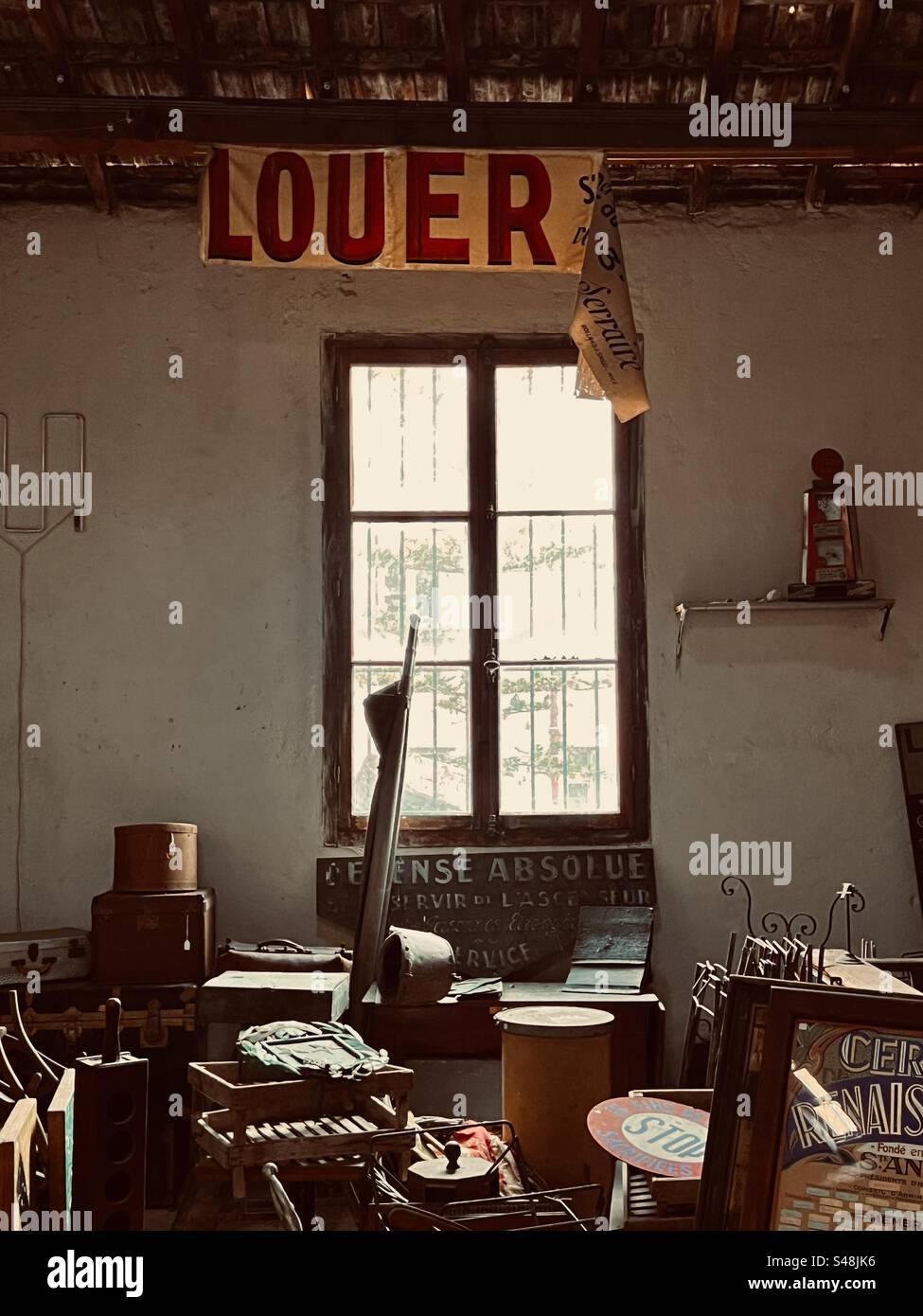 Old shop inside window hi-res stock photography and images - Alamy
