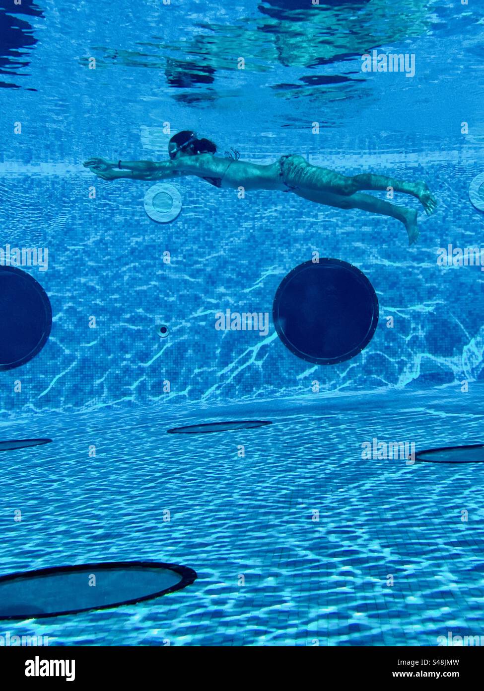 Female swimmer underwater shot Stock Photo - Alamy