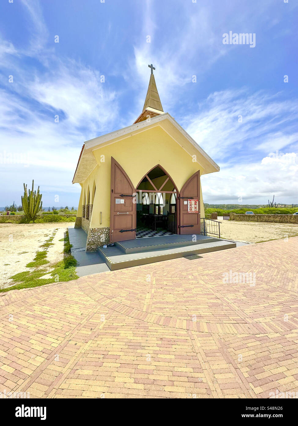 Alto Vista Roman Catholic Chapel. Aruba, Dutch Antilles. Caribbean ...