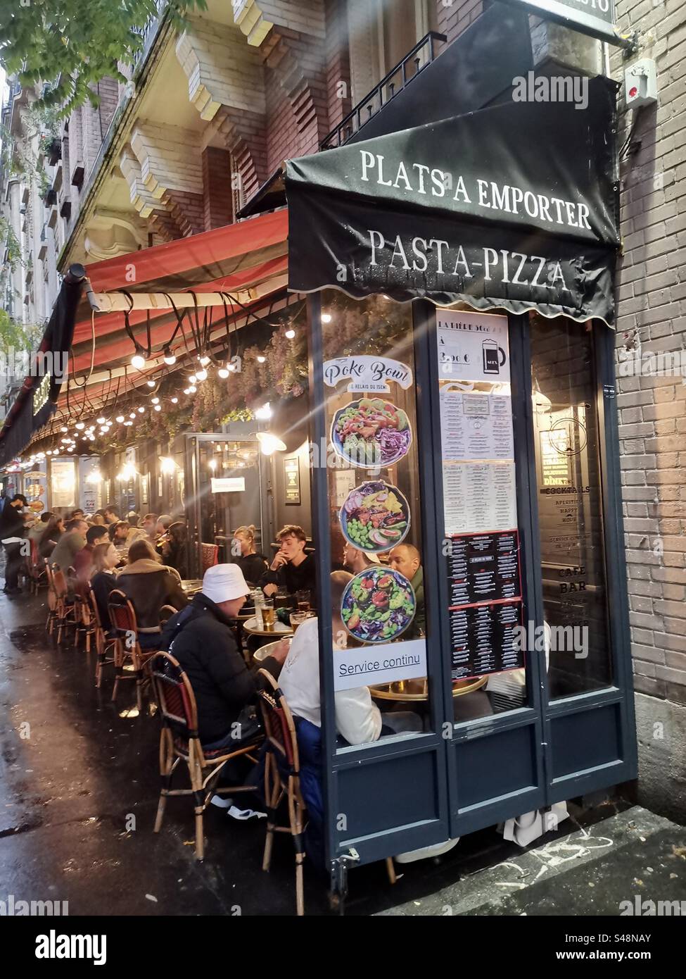 Vibrant bars at the Charles Michels area in Paris, France Stock Photo ...