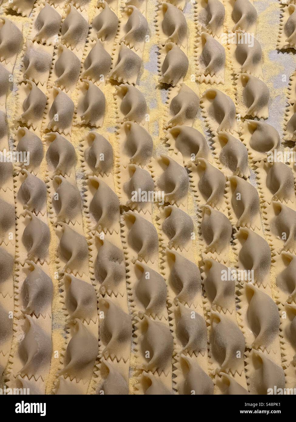 Making fresh stuffed pasta Stock Photo - Alamy
