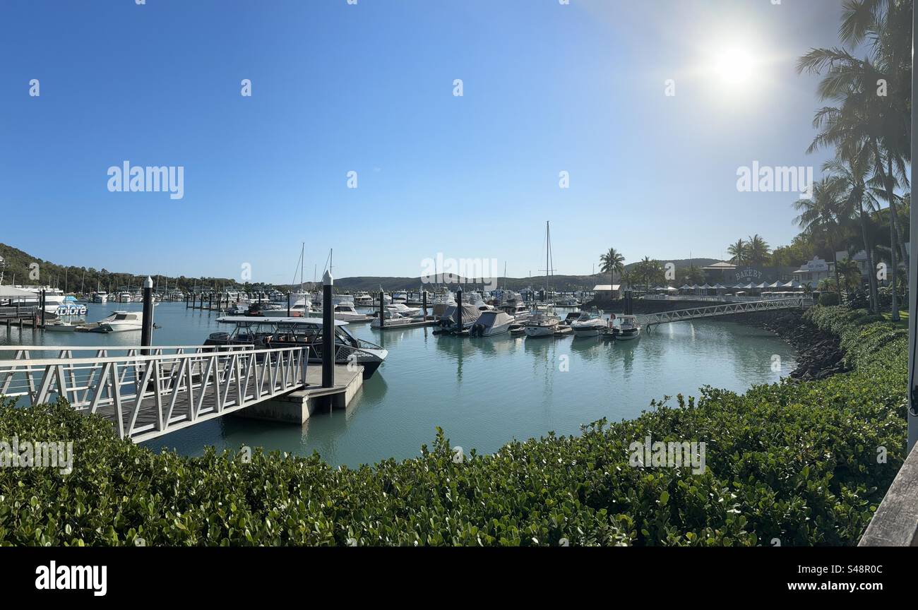 Hamilton Island marina Whitsundays Stock Photo - Alamy