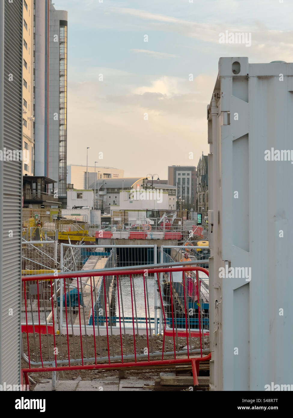 Construction of the new Canal Quarter, Churchill Way Cardiff: Phillip ...