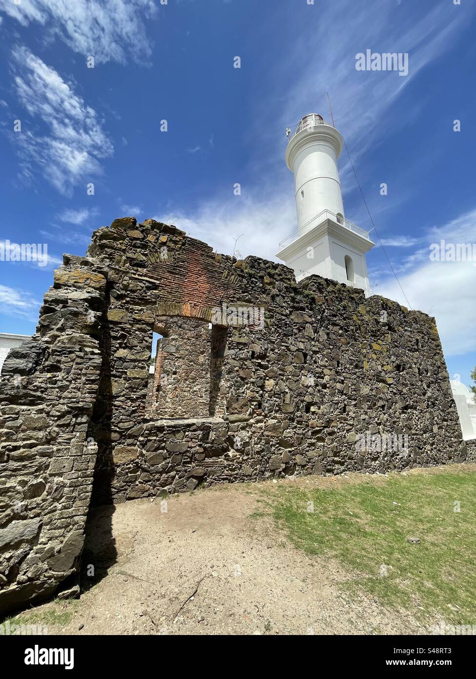 Lighthouse and the ruins hi-res stock photography and images - Alamy