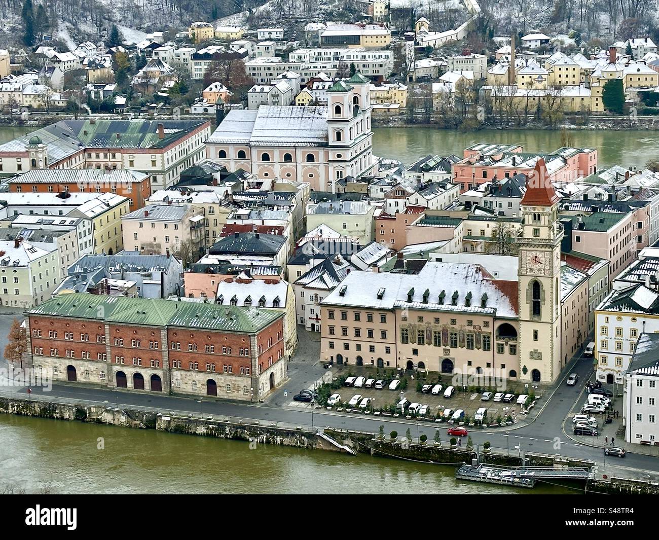 Cityscape of Passau, Germany, in winter Stock Photo - Alamy
