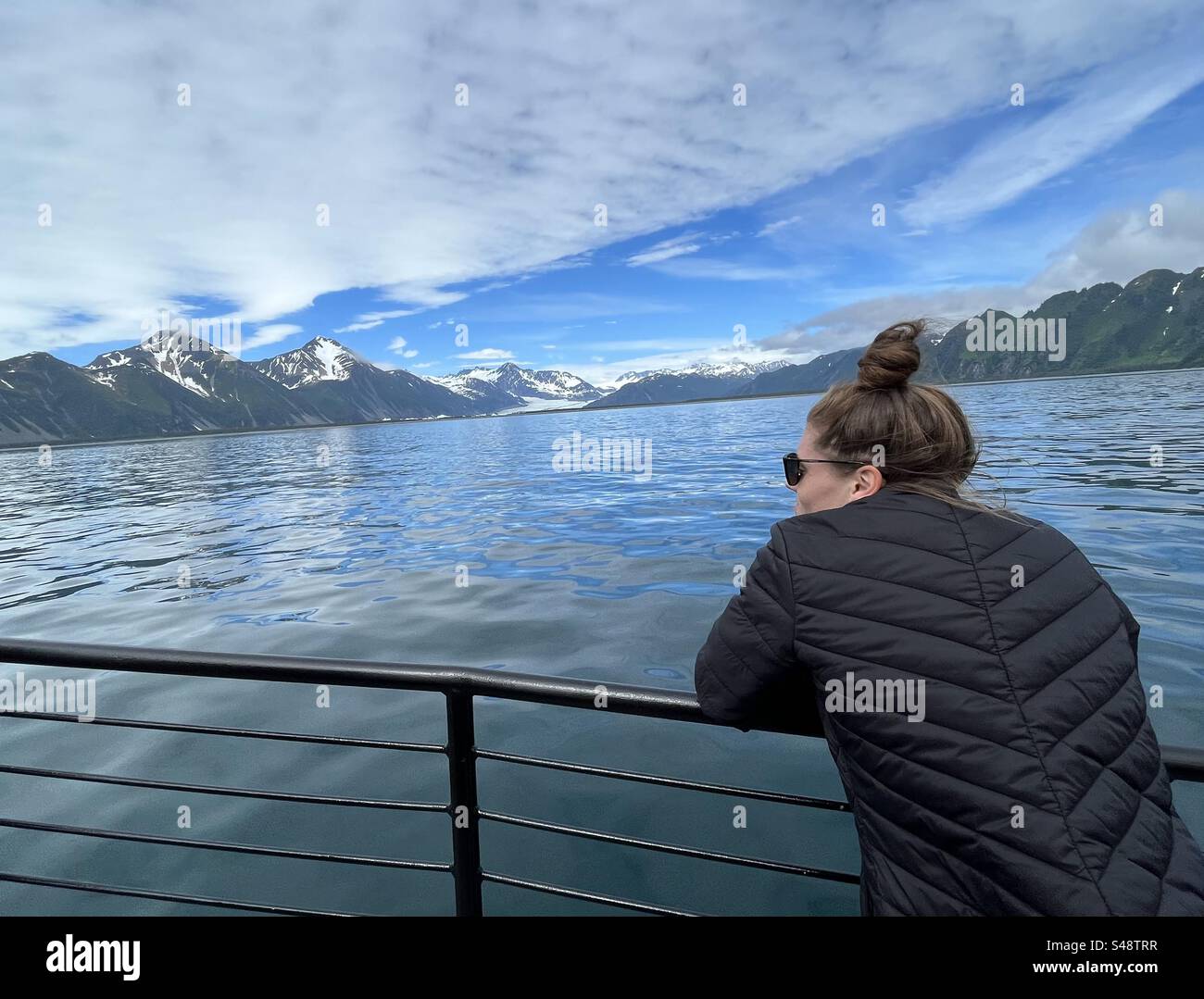 Alaskan boat ride Stock Photo - Alamy