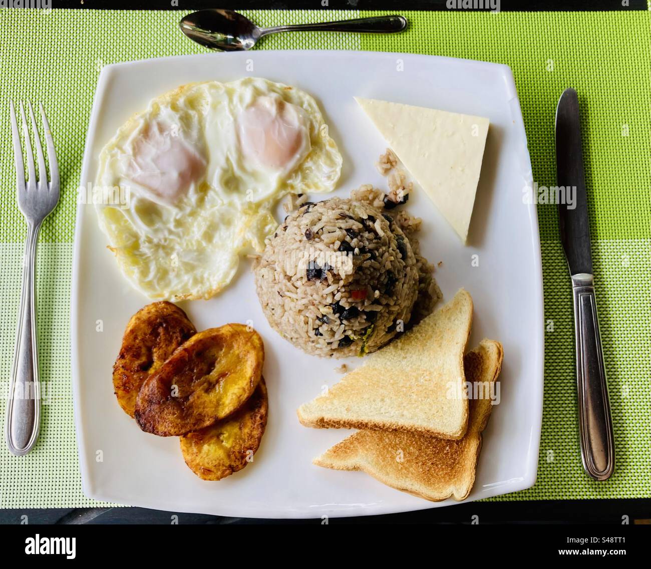 Classic Costa Rican breakfast Stock Photo - Alamy