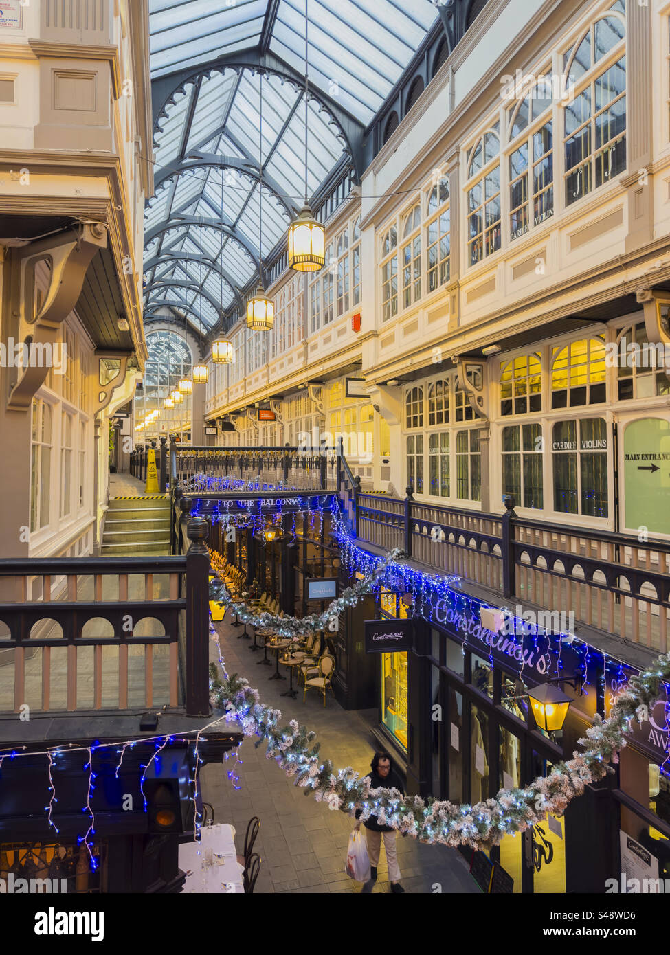 Castle Arcade Cardiff: Phillip Roberts Stock Photo - Alamy
