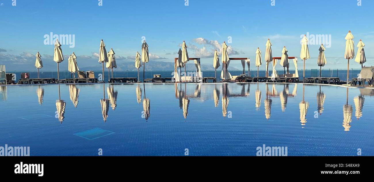 Holiday Pool Reflection Stock Photo - Alamy