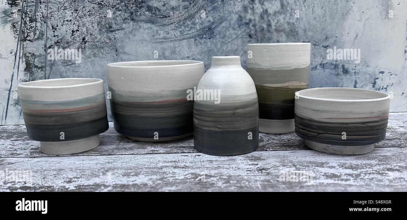 Handmade ceramic pots Stock Photo - Alamy