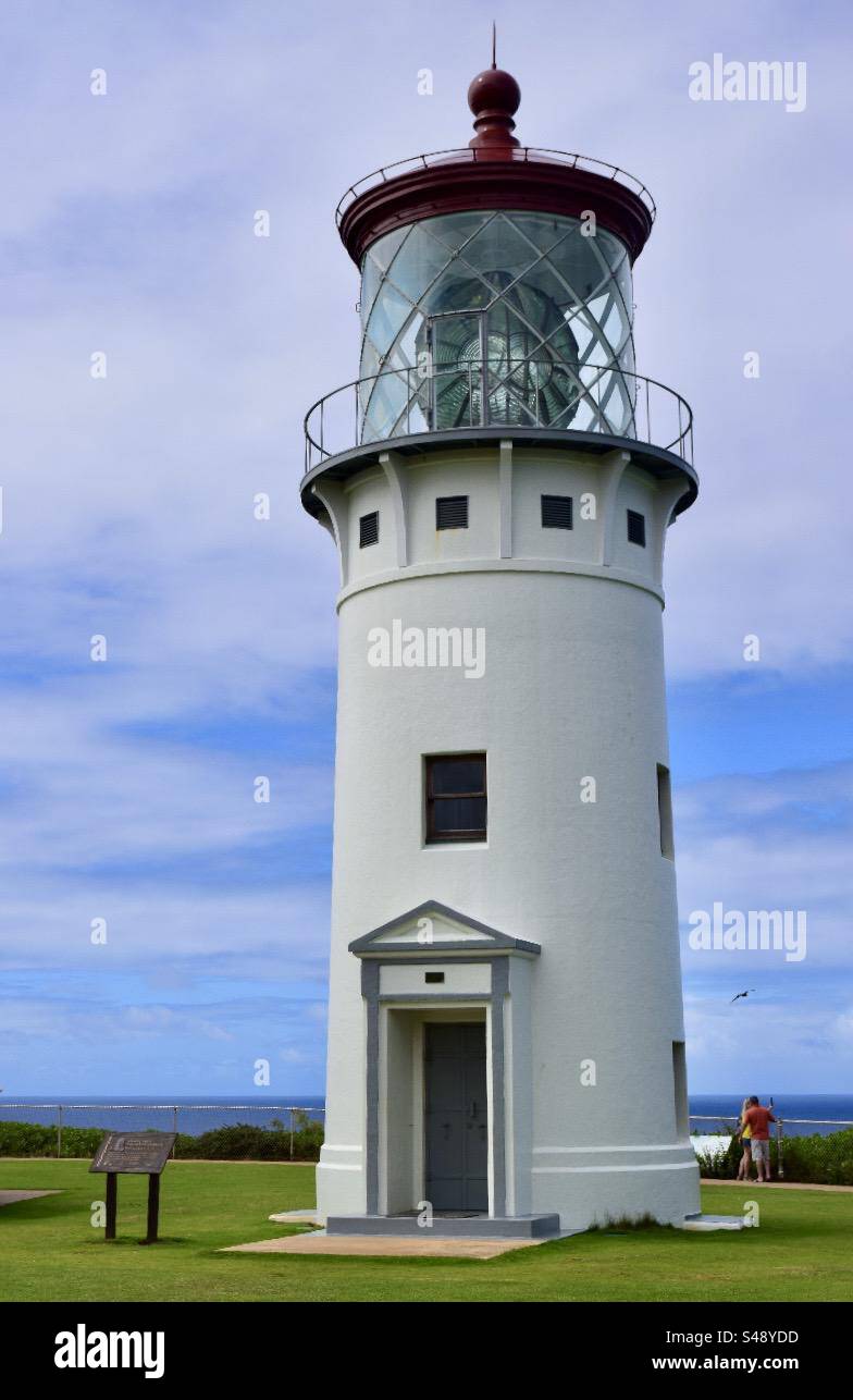 A lighthouse on a peninsula in Kauai,Hawaii Stock Photo - Alamy