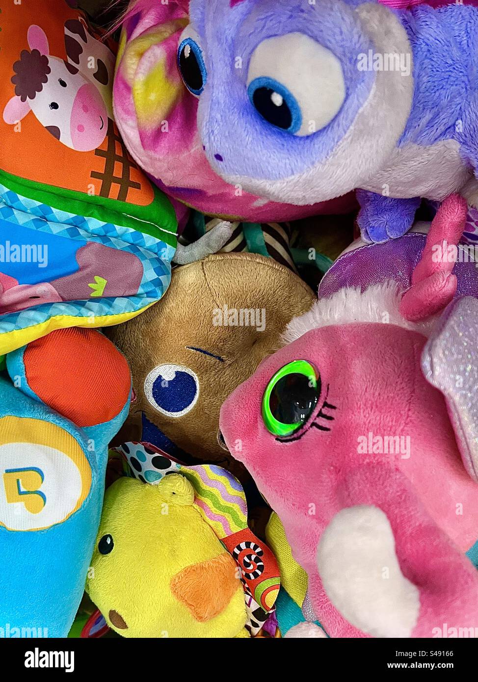 Colorful stuffed animals Stock Photo - Alamy