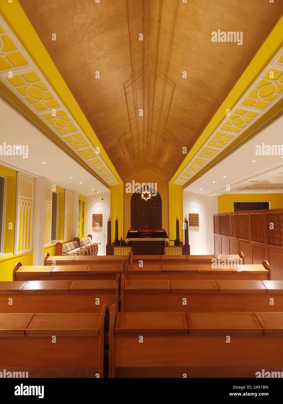 The beautiful synagogue at the Jewish community center in Taipei Stock ...