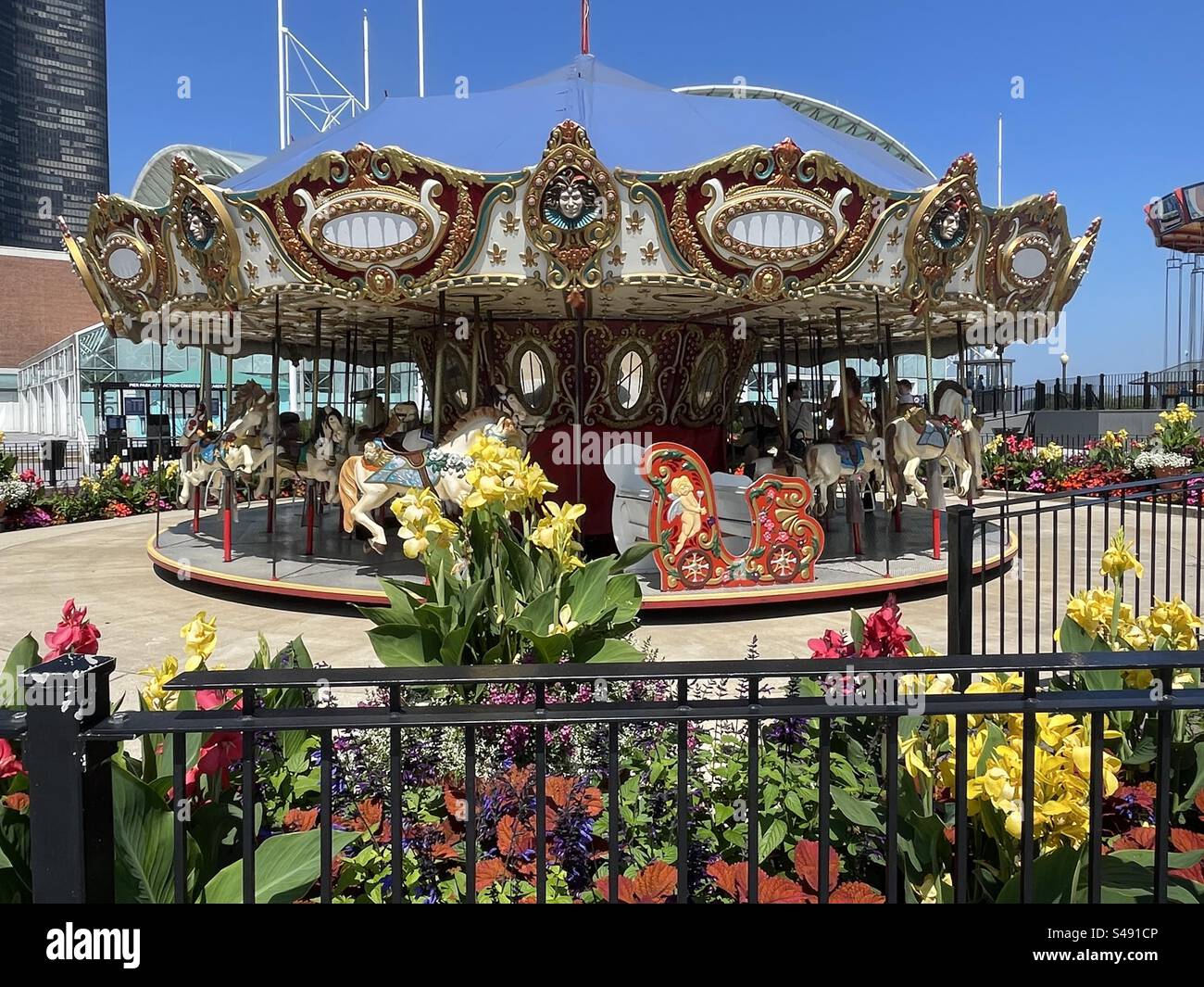 Carousel, Navy Pier, Chicago, Illinois, USA Stock Photo - Alamy