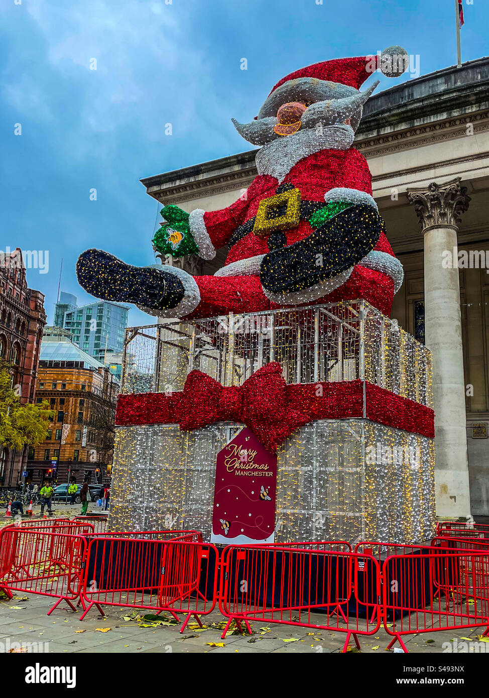 Santa, Central library, Manchester Stock Photo - Alamy