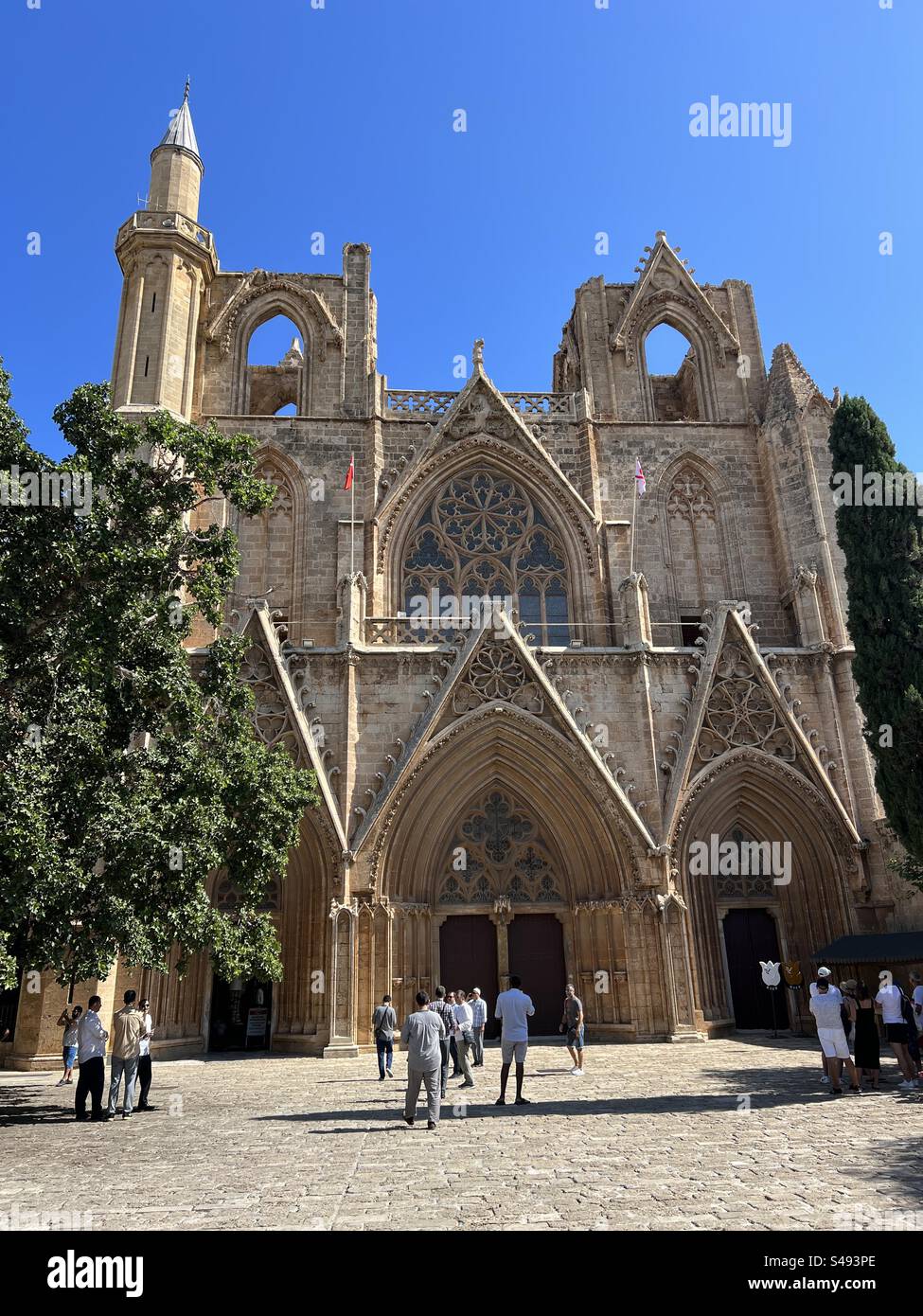 Lala Mustafa Pasa Camil mosque, Famagusta, Northern Cyprus Stock Photo ...