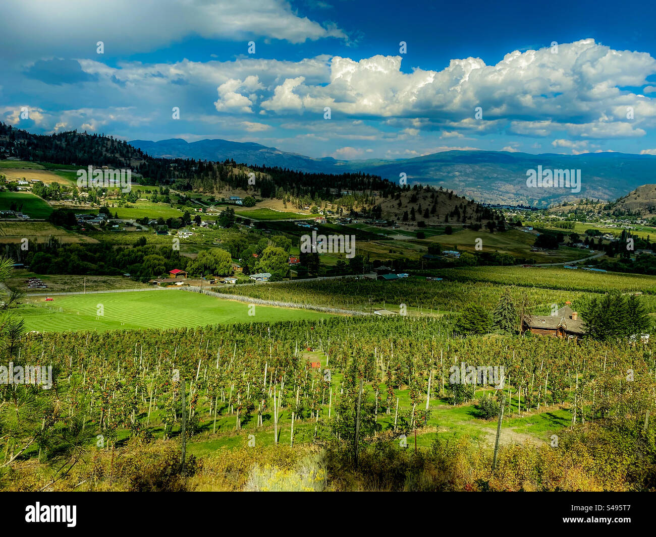 Fields with mountains hi-res stock photography and images - Alamy