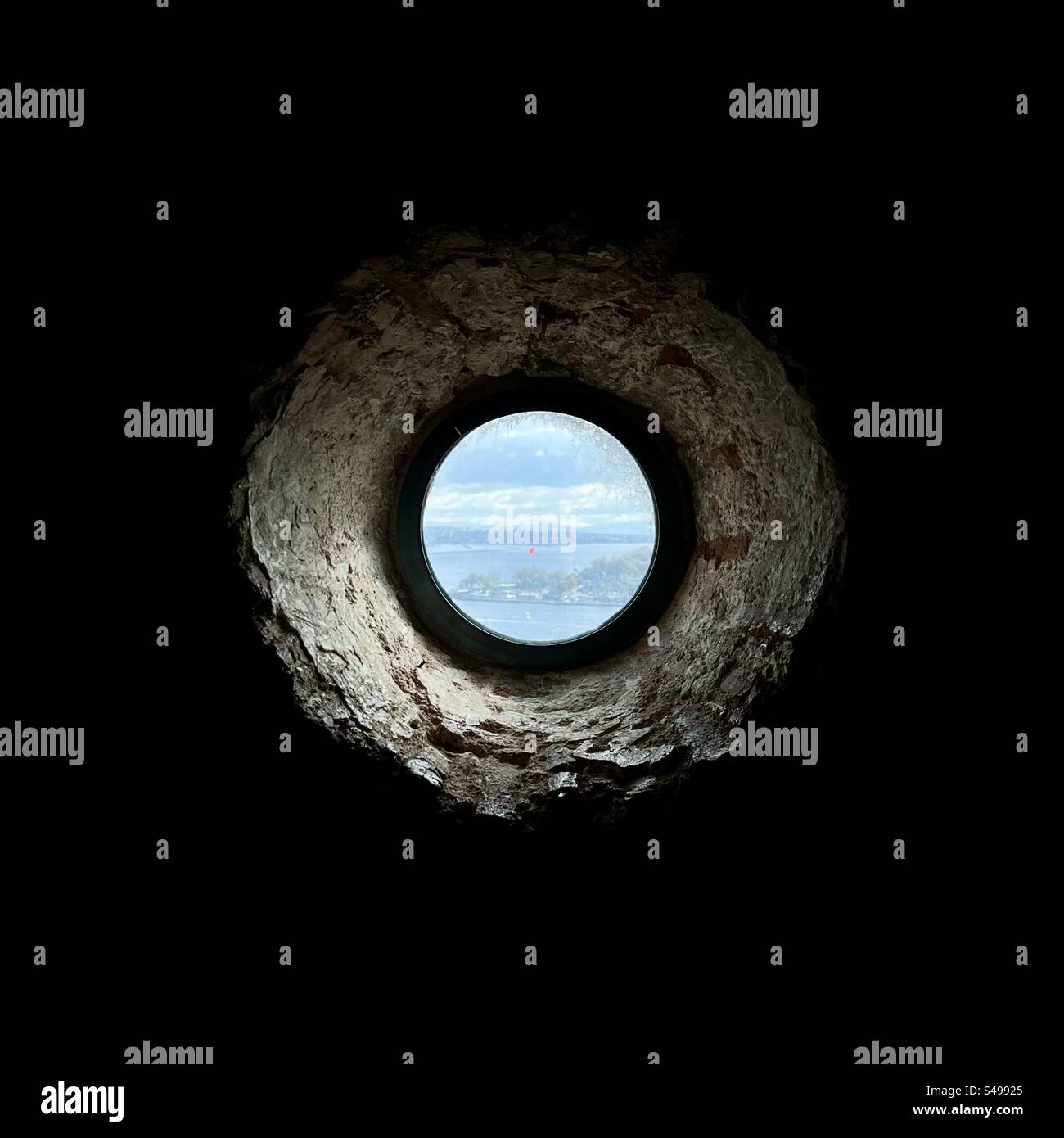 Round window view hi-res stock photography and images - Alamy