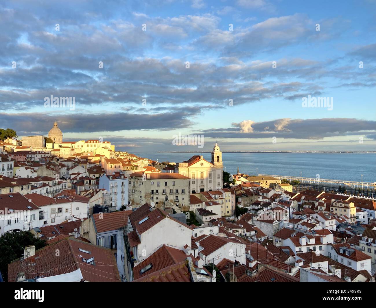 Lisbon sea and city sunset hi-res stock photography and images - Alamy