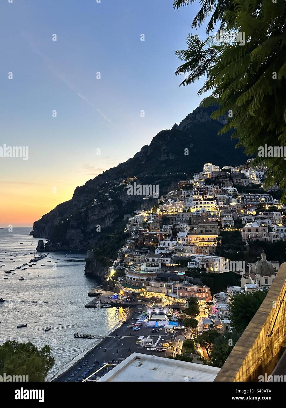 Positano sunset hi-res stock photography and images - Alamy