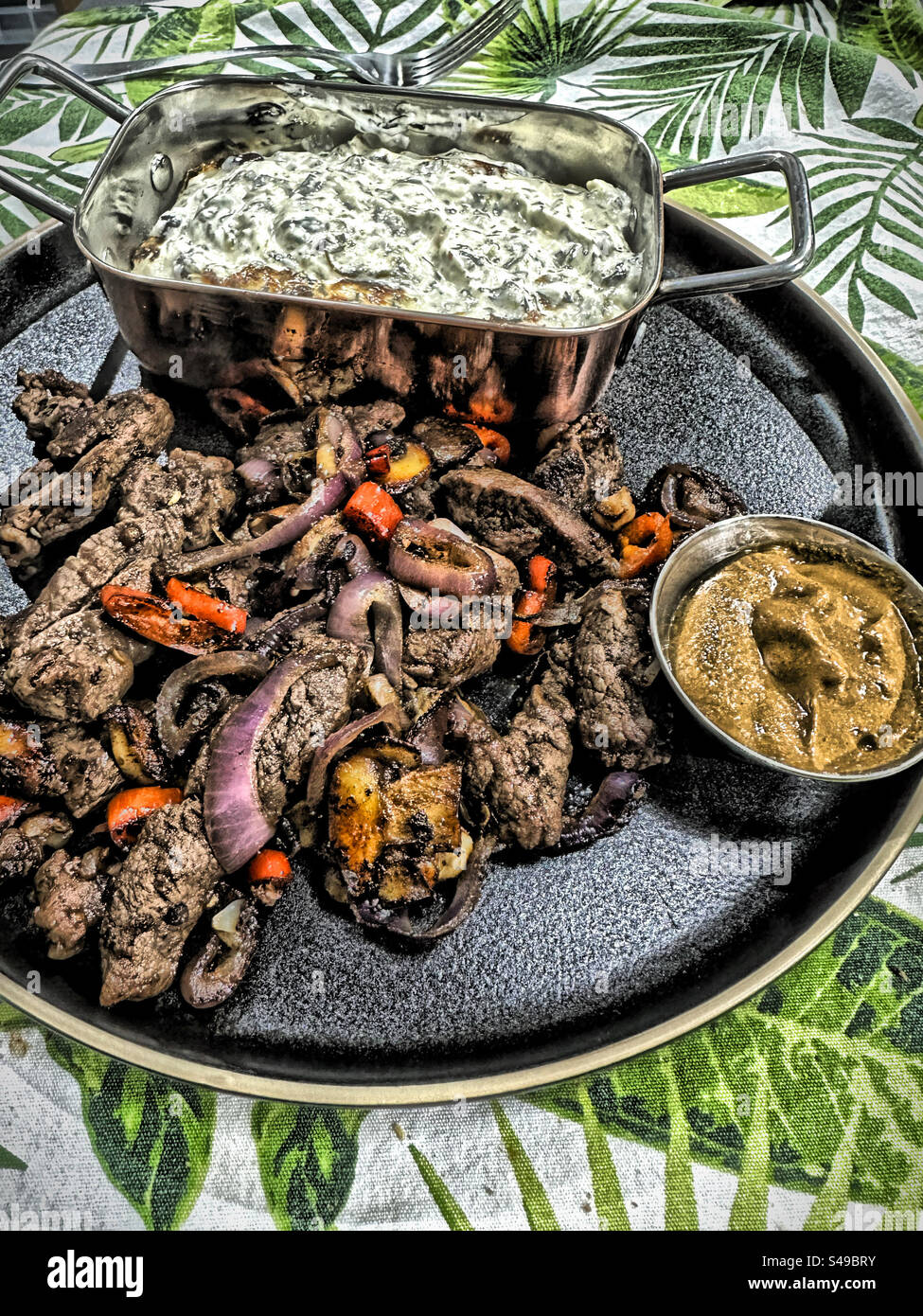 Steak and Dip Stock Photo - Alamy