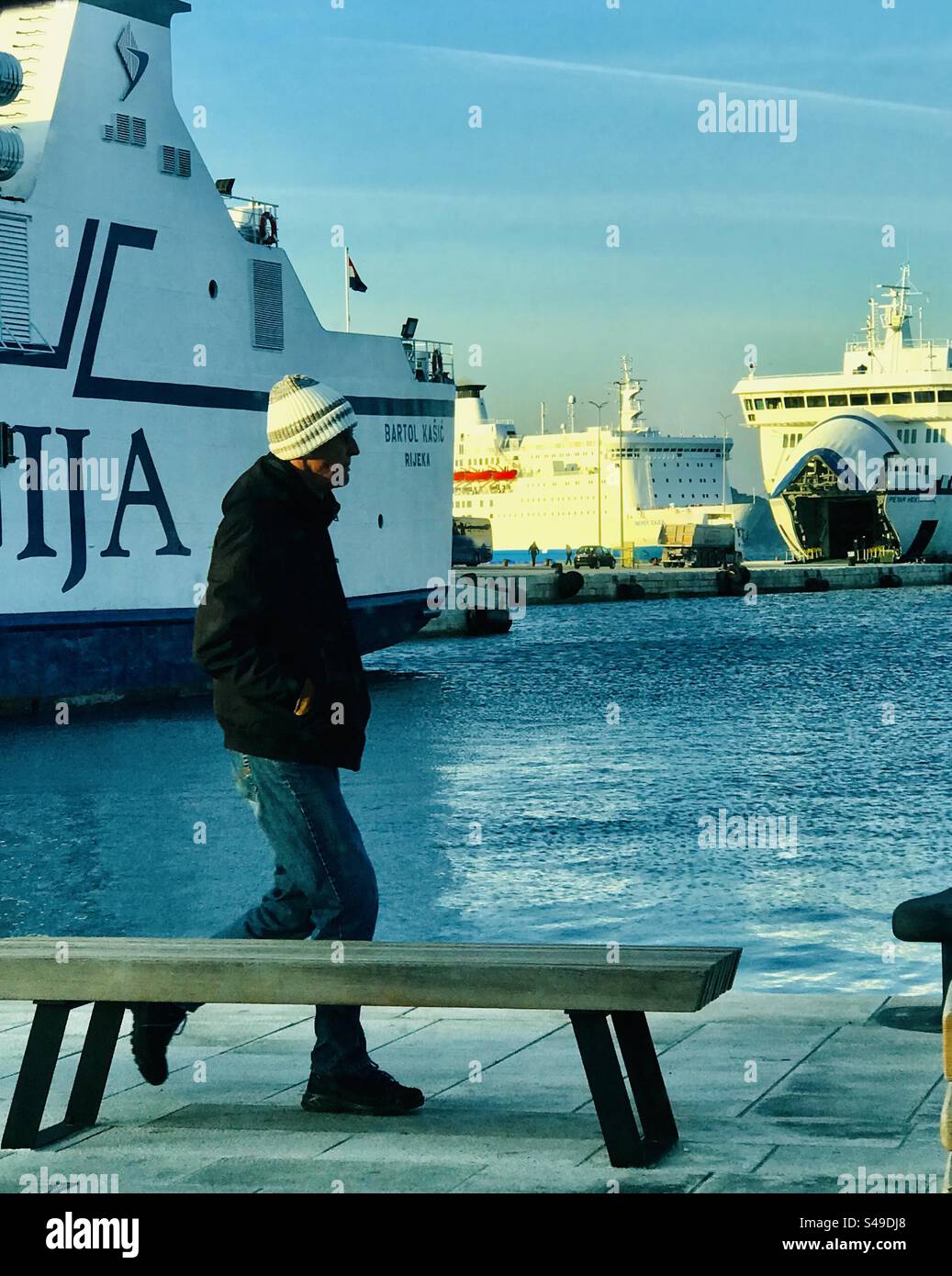 A walk in a harbour of Split, Croatia Stock Photo - Alamy
